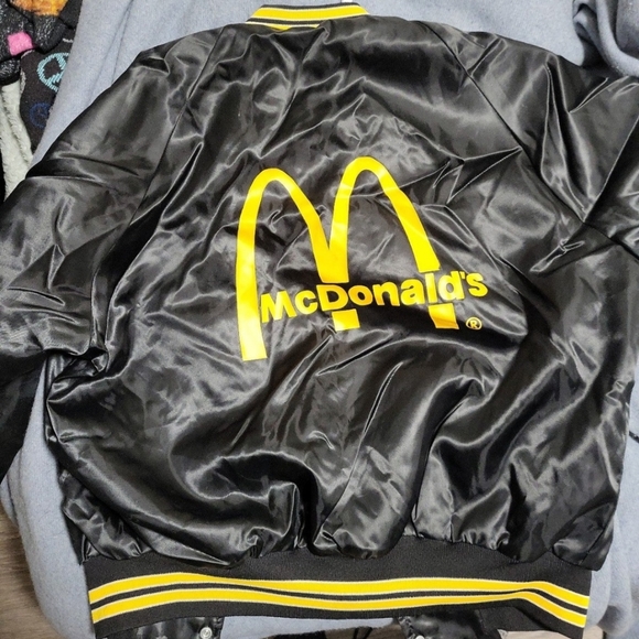 Dunbrooke | Jackets & Coats | Vintage Mcdonalds Satin Bomber Jacket ...